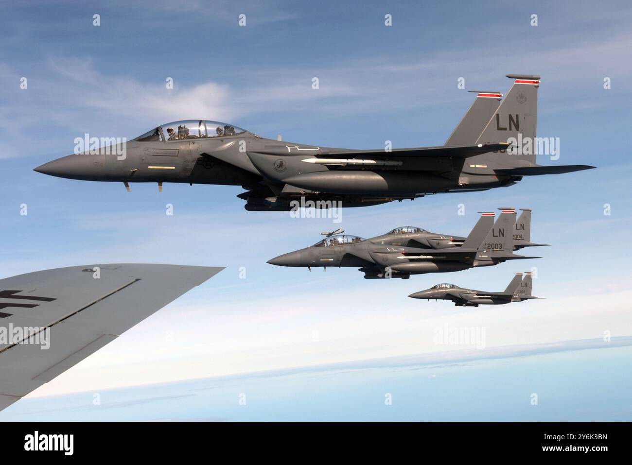 U.S. Air Force F-15E Strike Eagles assigned to the 494th Fighter ...