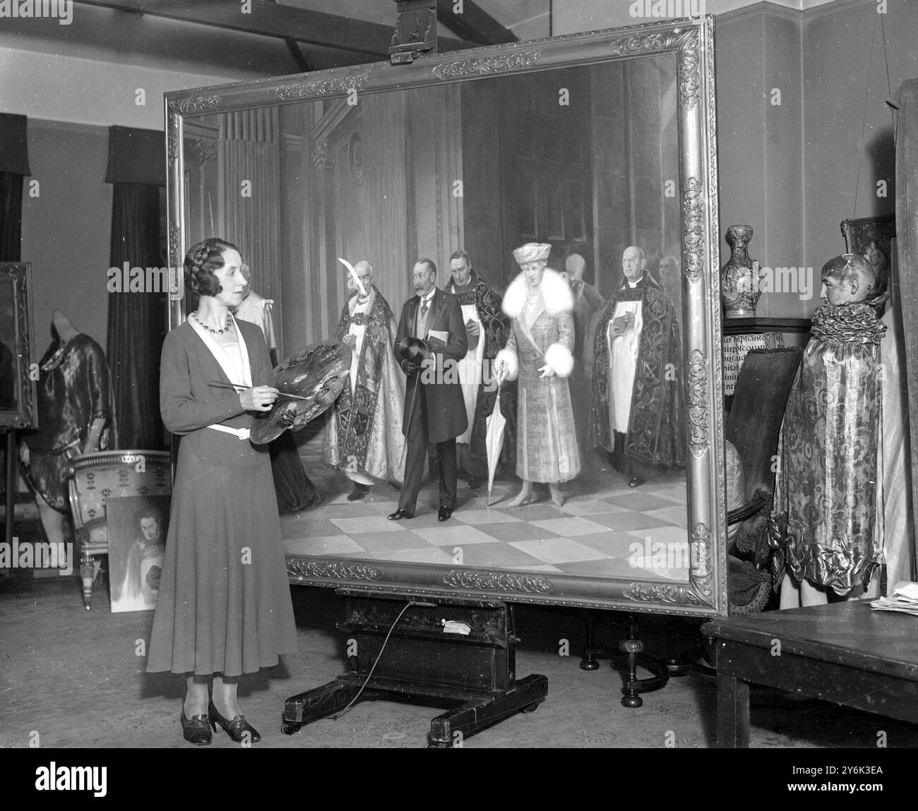 Miss Margaret Lindsay - Williams , the Welsh Lady Artist , who is seen ...