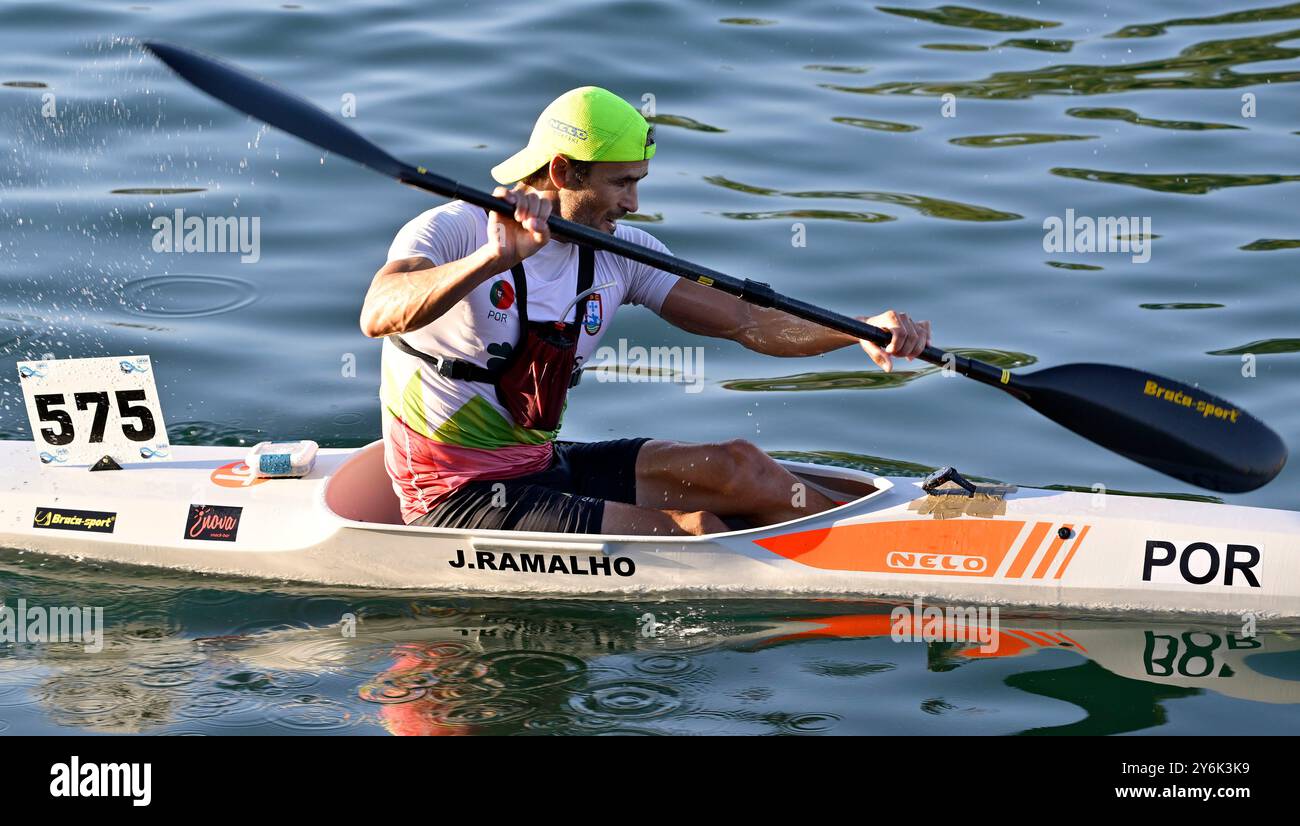 Jose Ramalho (POR) in the C1 Men Senior race during the 2024 Canoe ...