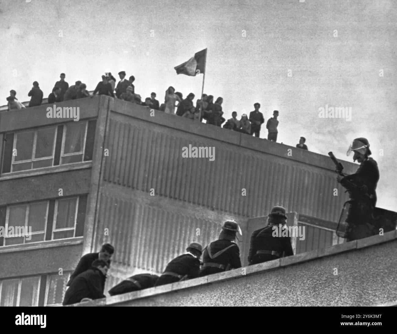 Londonderry , Northern Ireland . Riot police , armed with tear gas and ...
