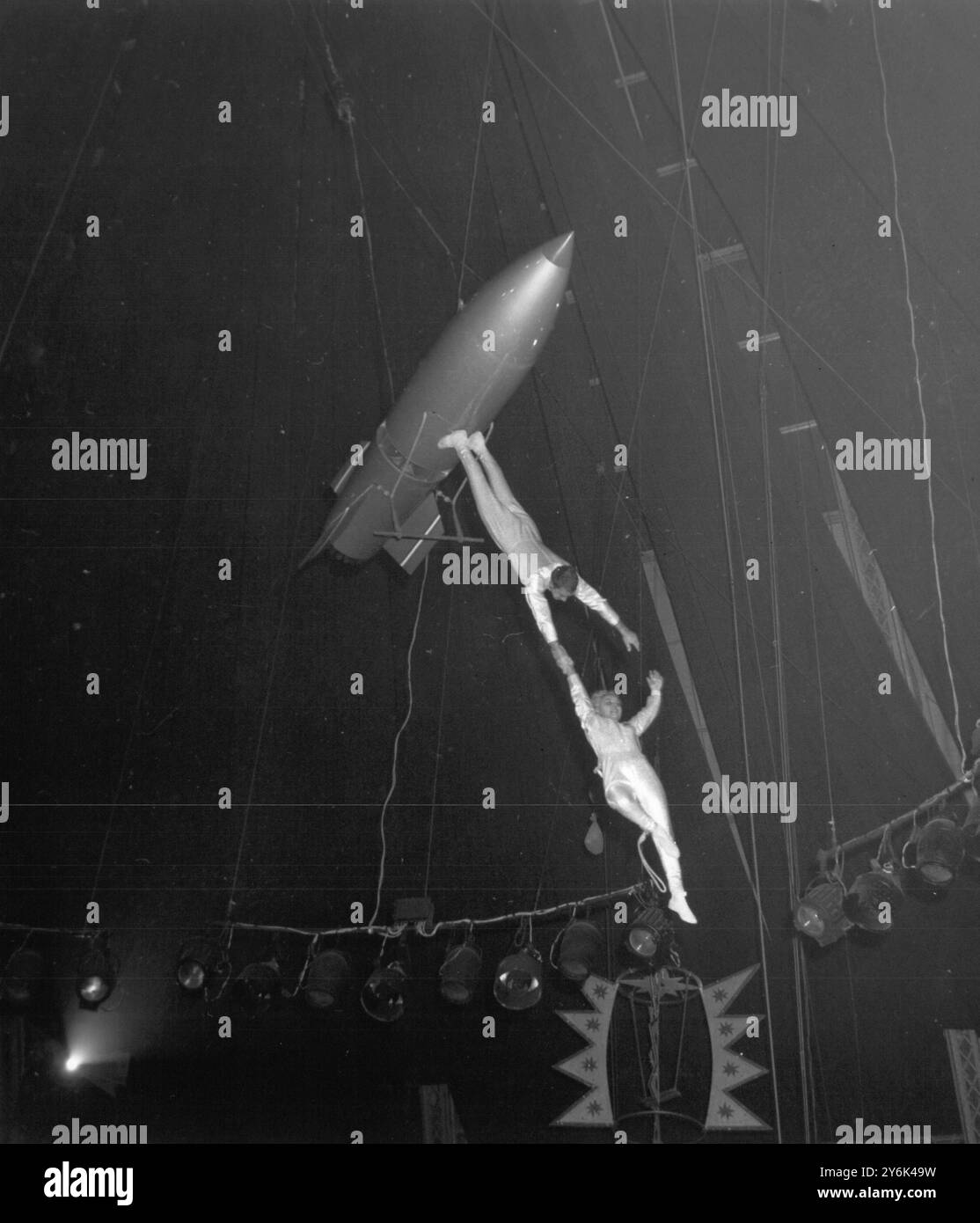 The Bronleys , intrepid aerial performers from Germany , rehearsing for ...