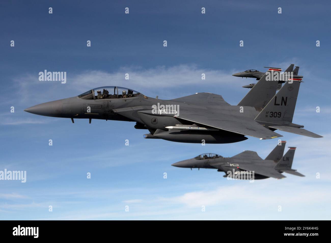 U.S. Air Force F-15E Strike Eagles assigned to the 494th Fighter ...