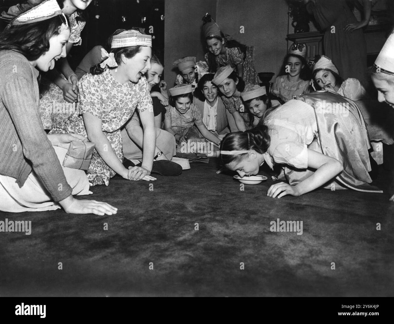 Girls christmas party Black and White Stock Photos & Images - Alamy