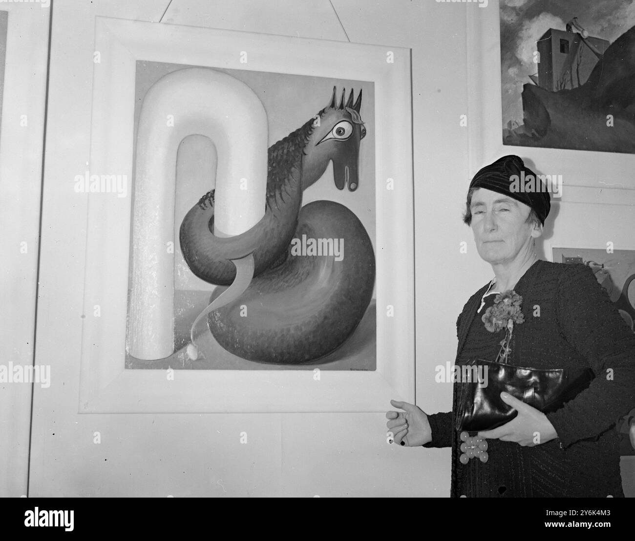 Dr G W Pailthorpe and " Mother hood " , one of her works shown at the ...