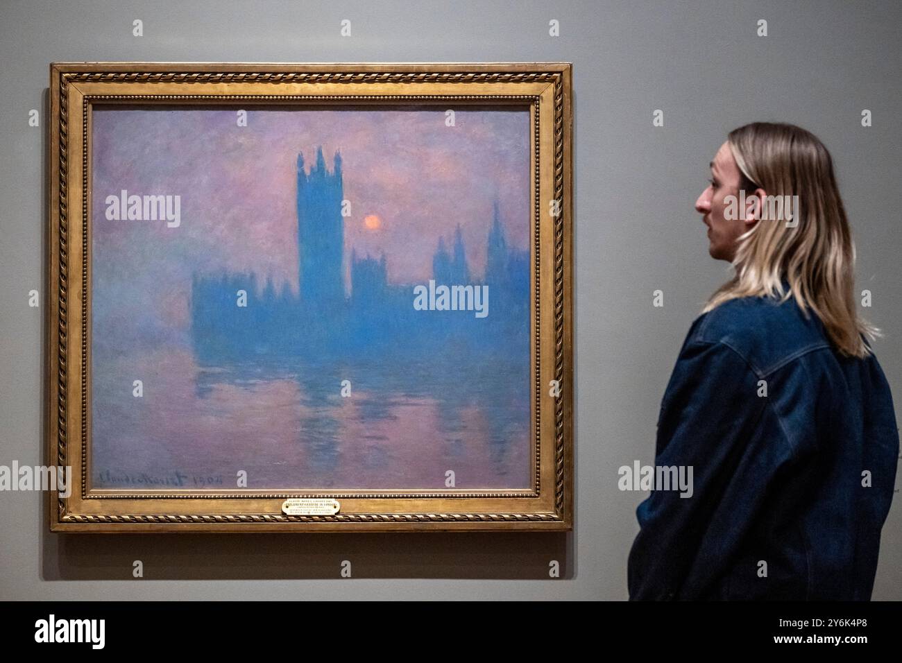 London, UK. 26 September 2024. ‘Houses of Parliament’, 1904, at a ...