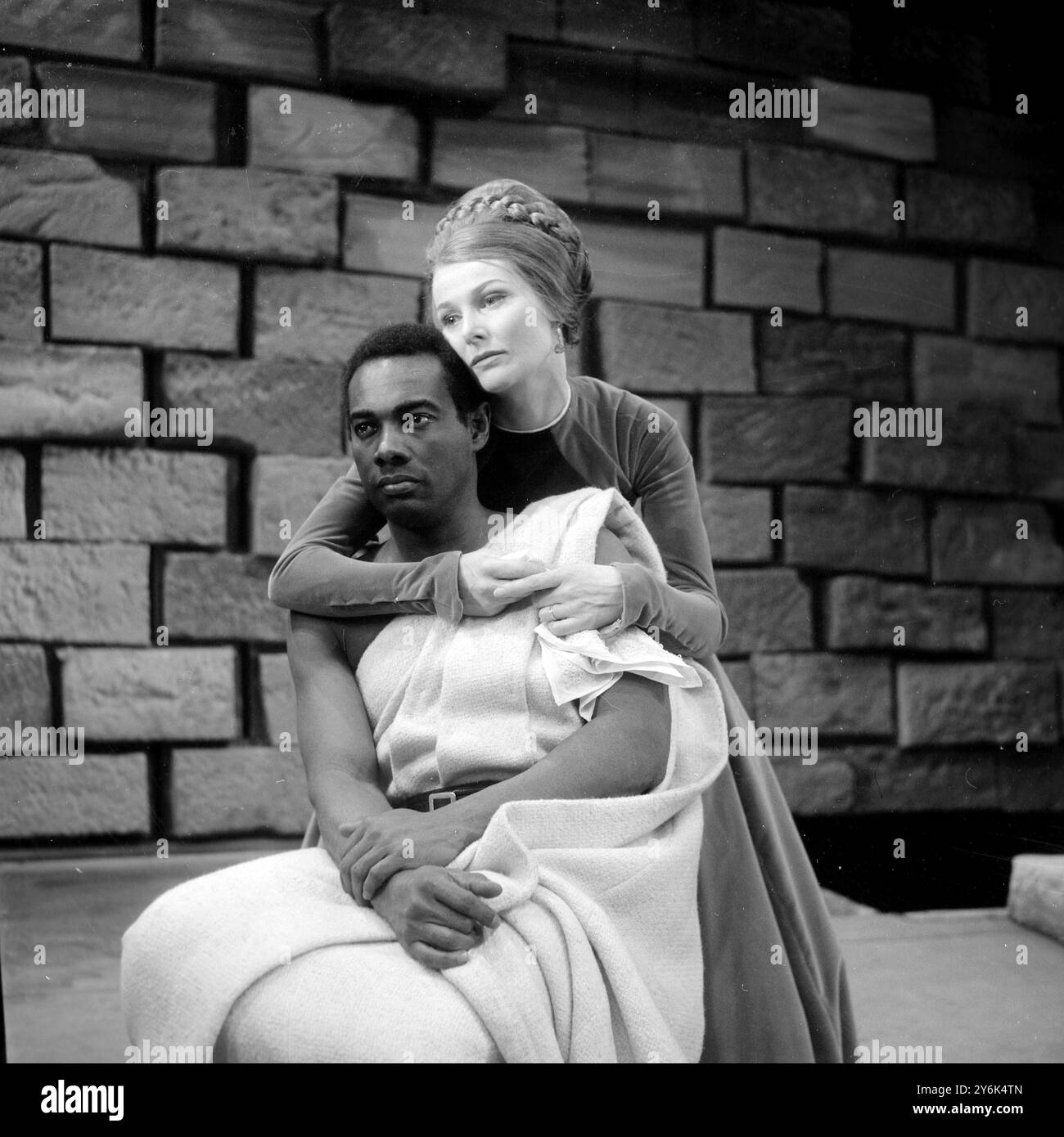 Erroll John ( Othello ) and Adrienne Corri ( Desdemona ) - are shown at ...