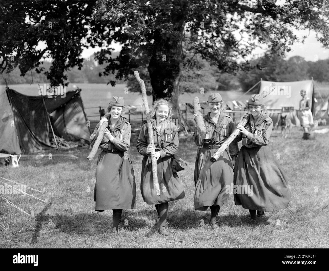 International Girl Guides Camp at Lyndhurst Latvian Girl Guides Stock ...