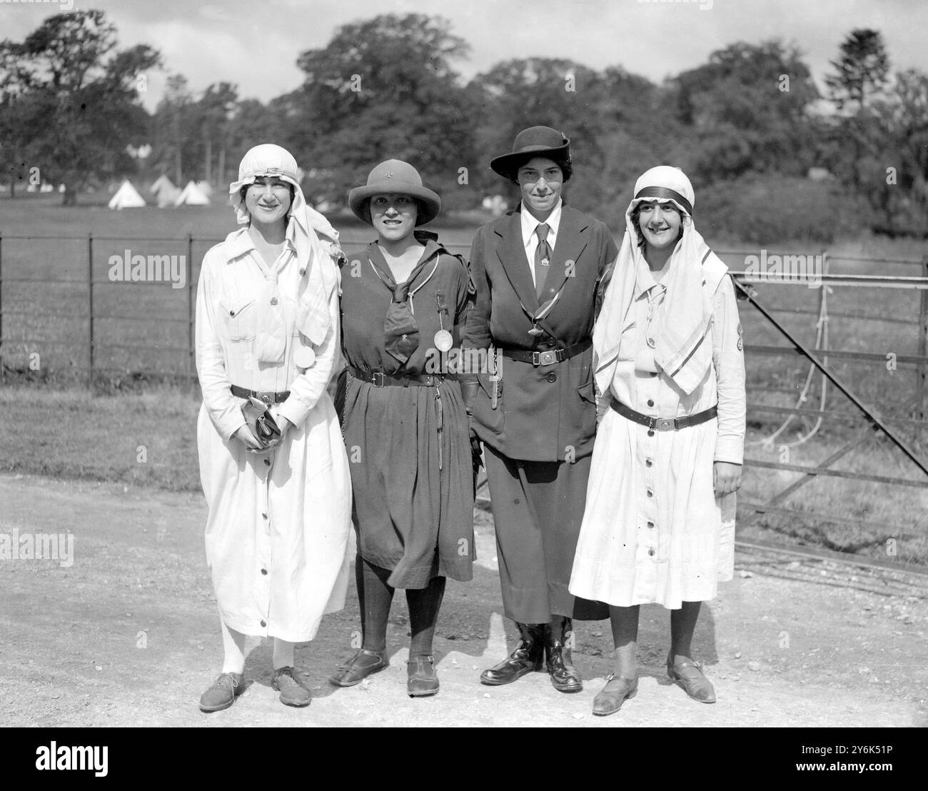 International Girl Guides Camp at Lyndhurst Lady Baden Powell with two ...