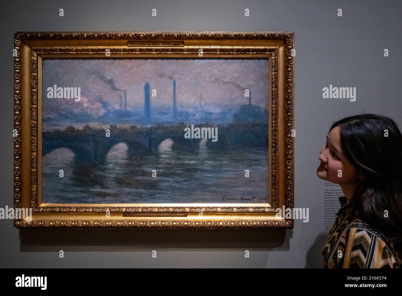 London, UK. 26 September 2024. ‘Waterloo Bridge, Gray Weather’, 1900 ...