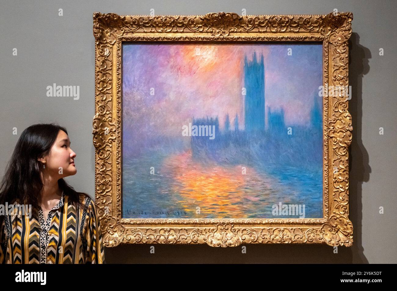 London, UK. 26 September 2024. ‘Houses of Parliament’, 1904, at a ...