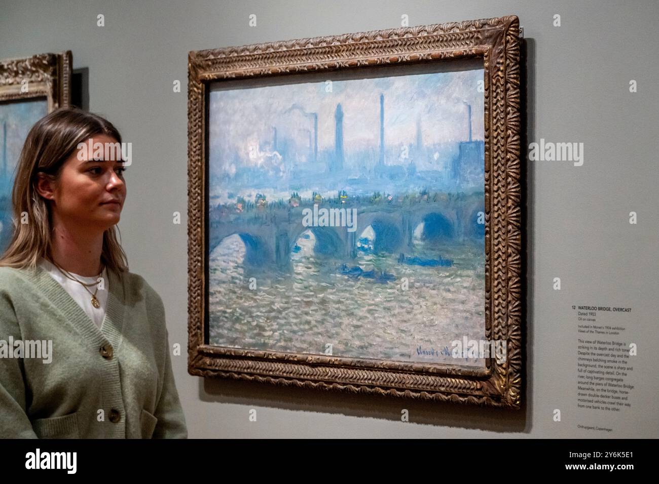 London, UK. 26 September 2024. ‘Waterloo Bridge, Overcast’, 1903, at a ...