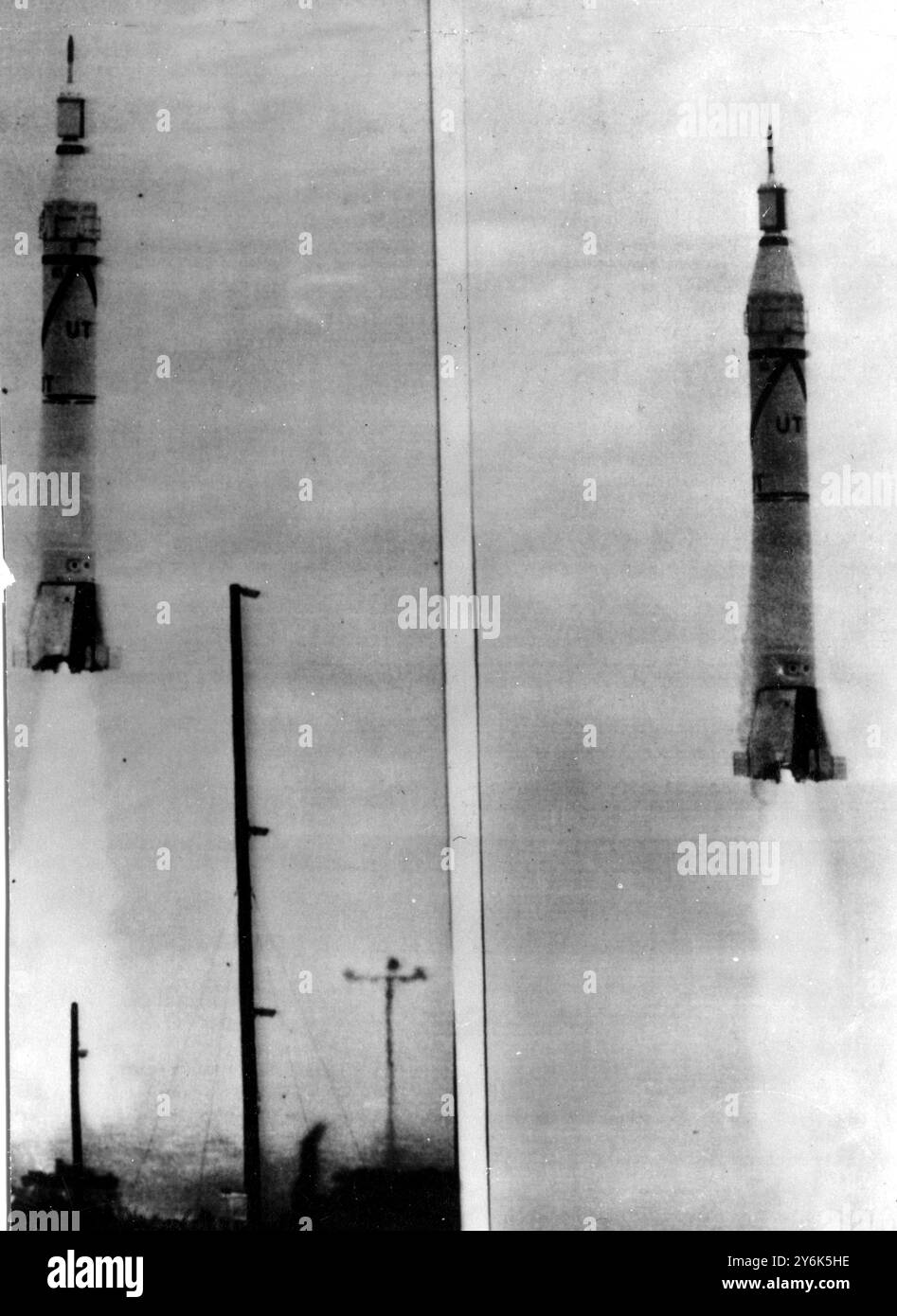 Cape Canaveral Florida US Army's Jupiter C Rocket blasts off taking the ...