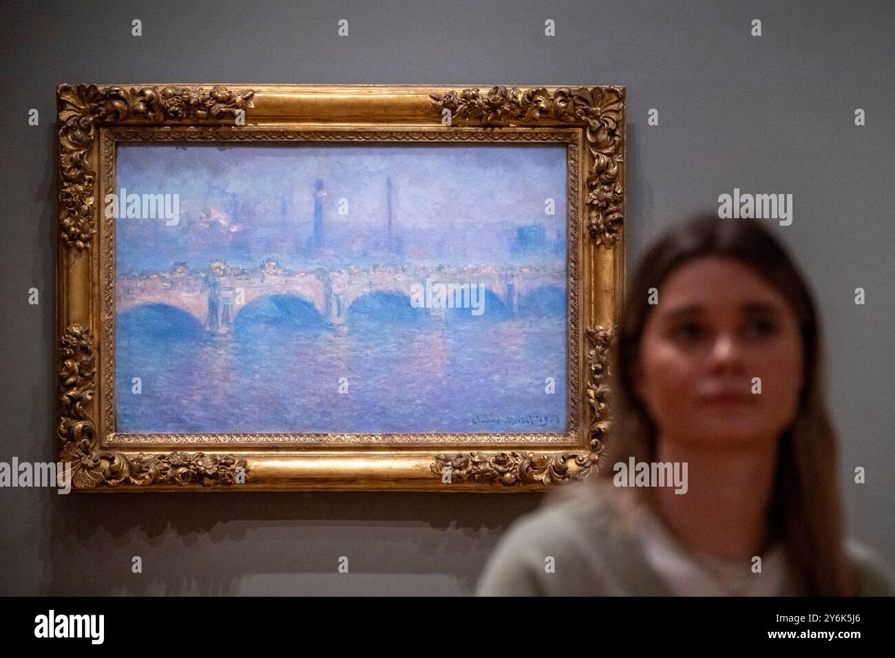 London, UK. 26 September 2024. ‘Waterloo Bridge, sunrise effect’, 1903 ...