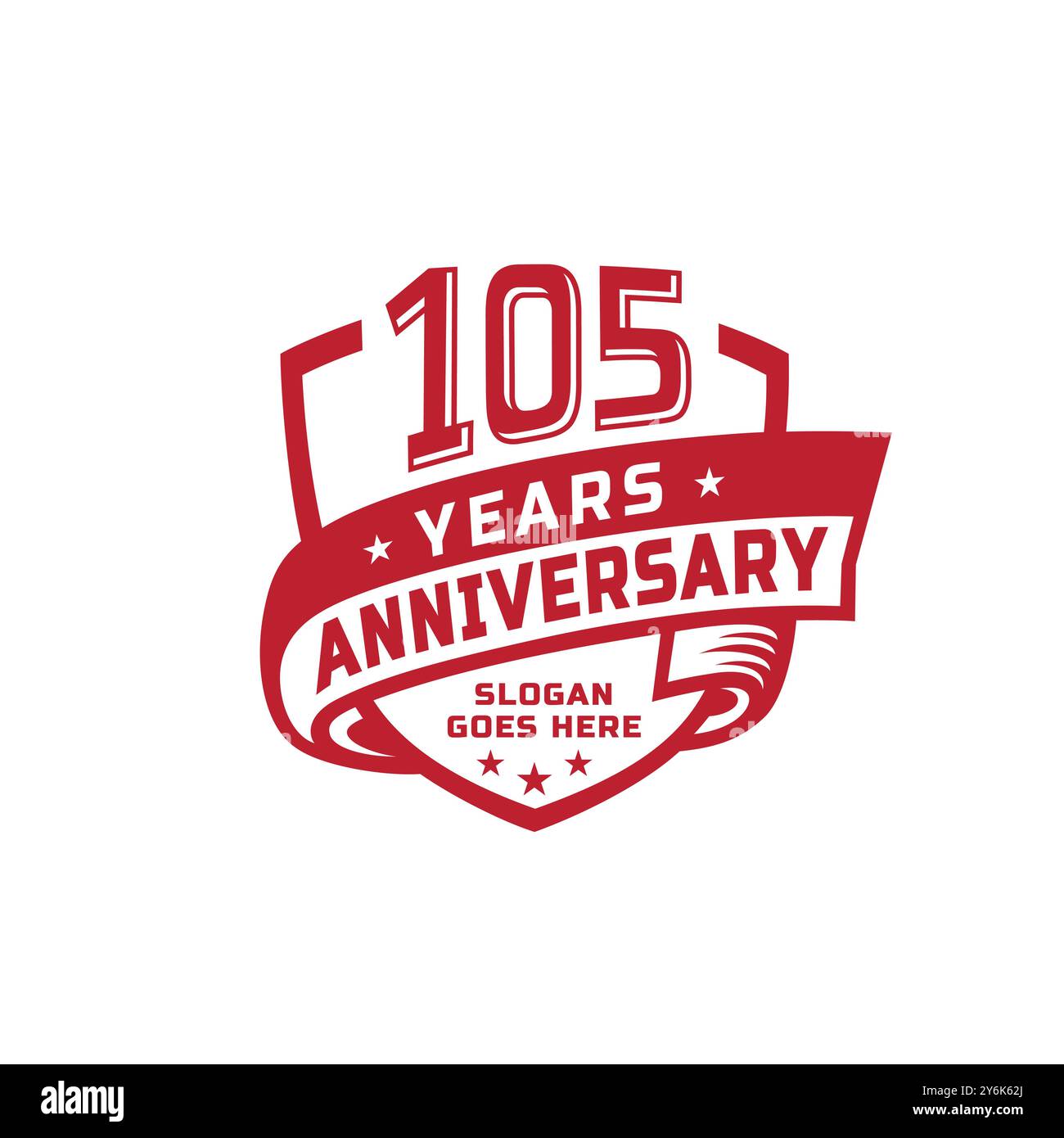 105 years anniversary celebration design template. 105th anniversary ...