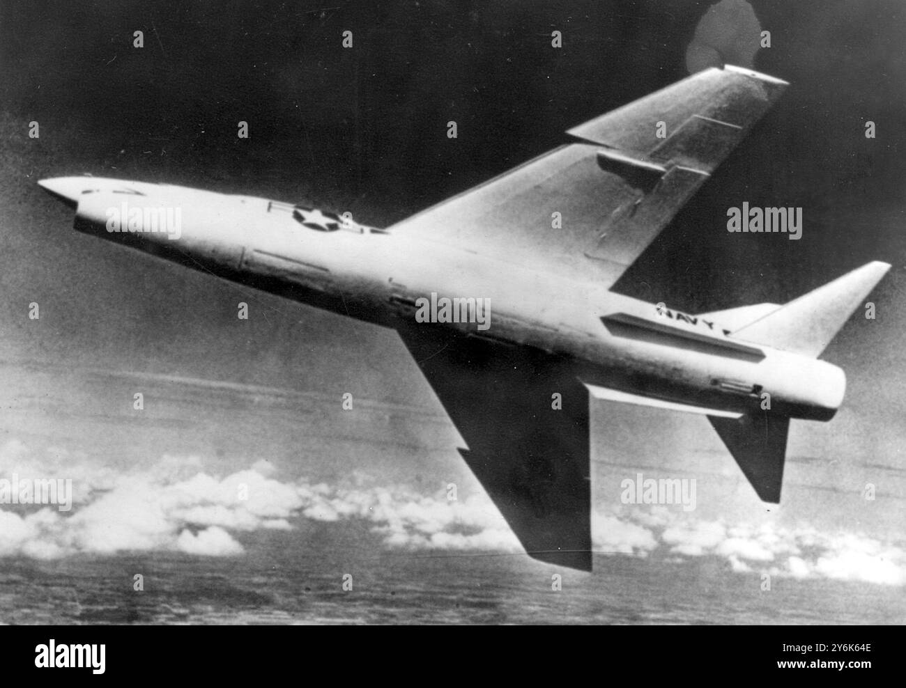 Washington D . C . U . S . Navy's Chance Vought F8U - 2 fighter in flight. 23 March 1958 Stock ...