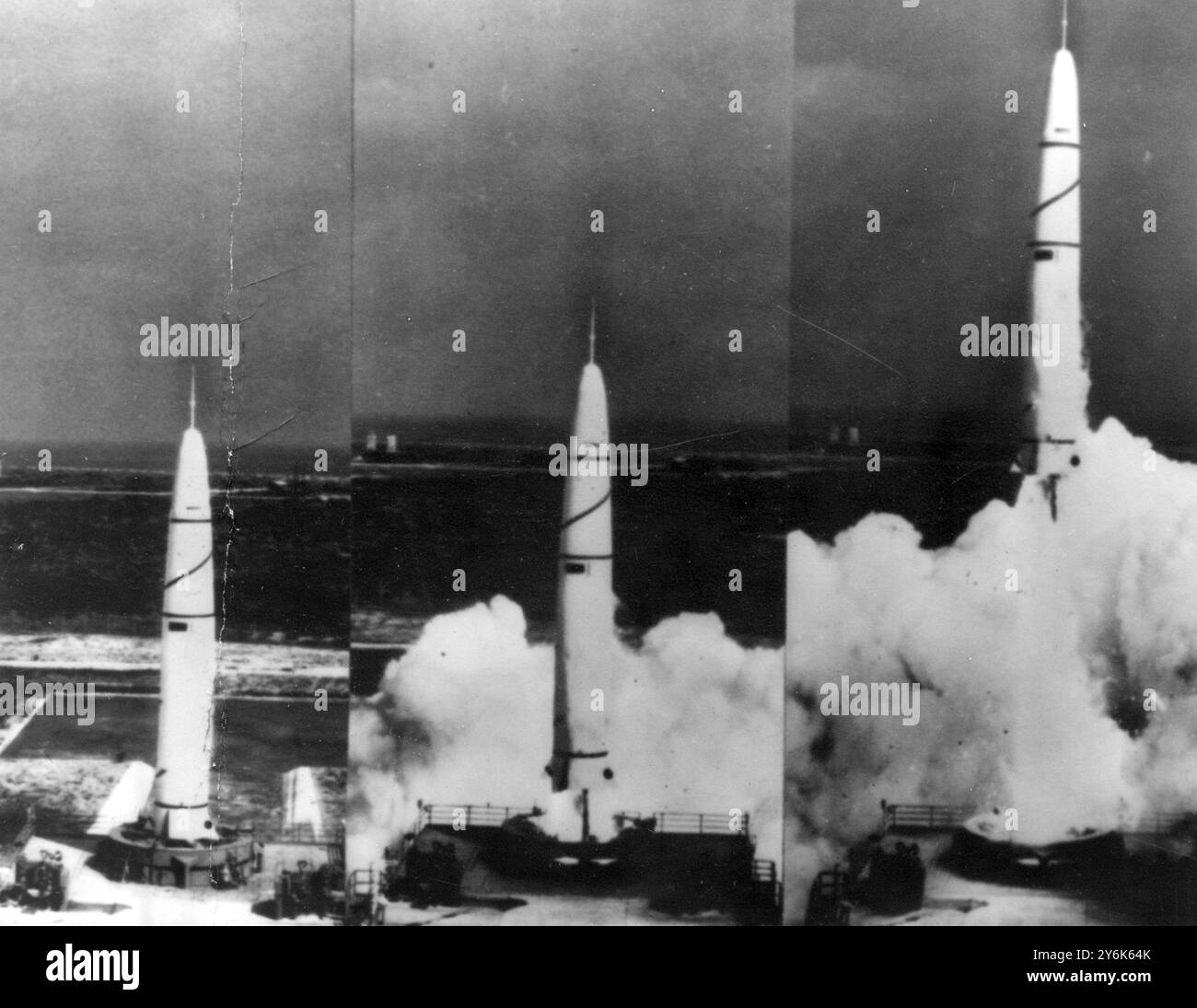 U . S . Air Force IRBM Thor as it was fired from the launch pad at Cape ...