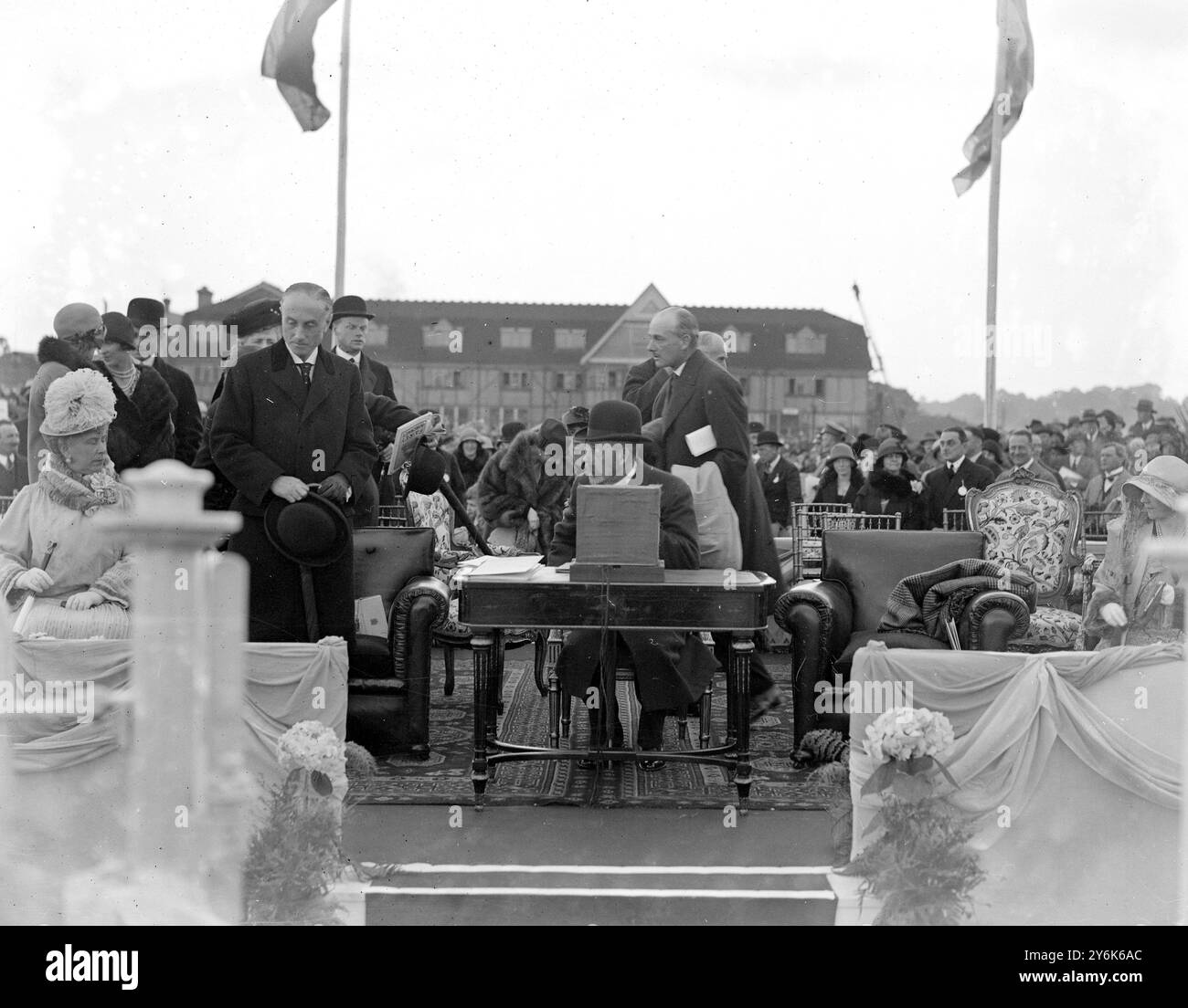 The Air force Pageant at Hendon The King George V talking into the ...