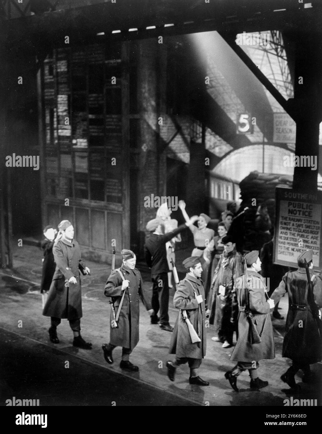 A scene set at London's Victoria Station during World War II extract ...