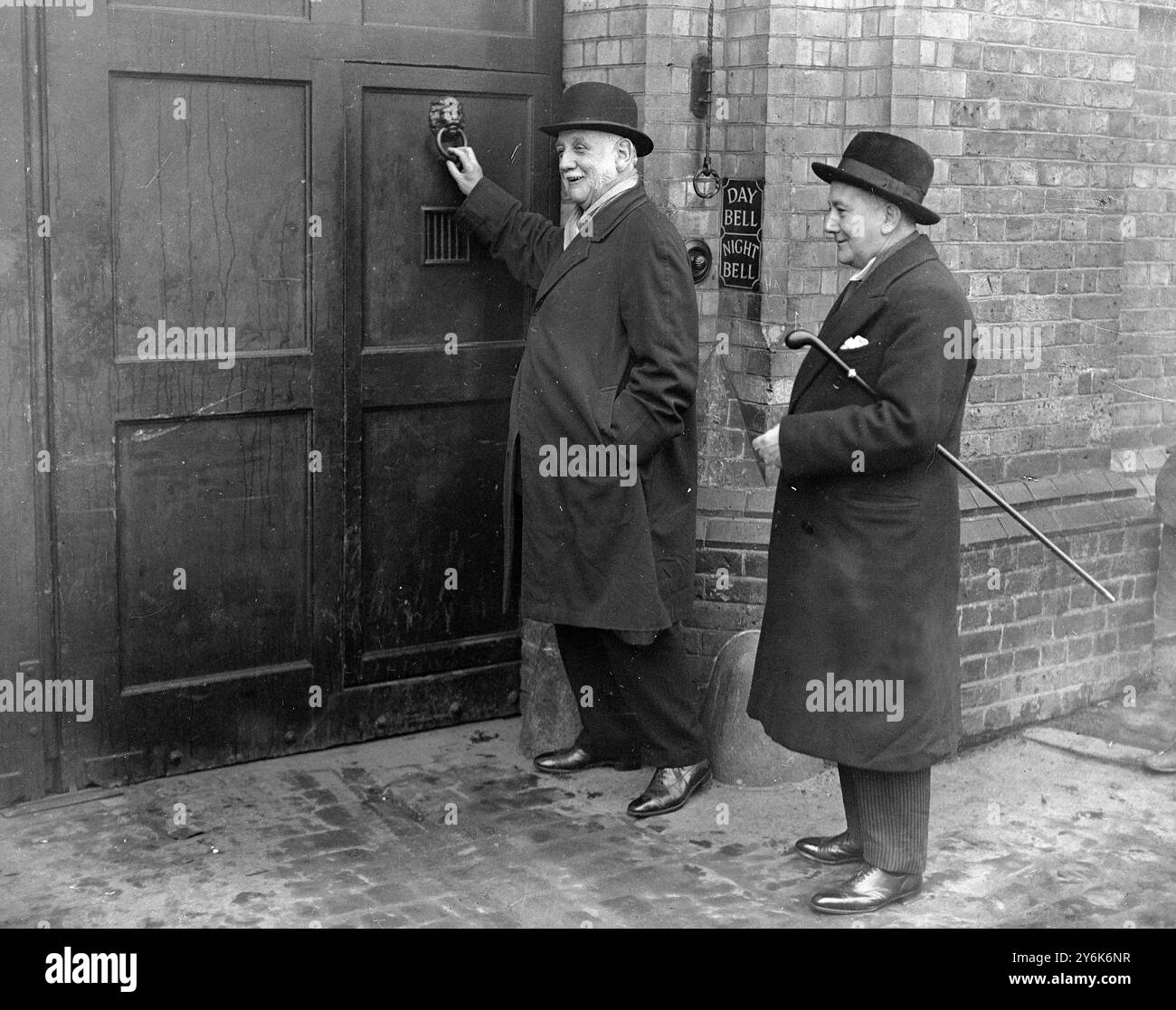 Mr George Lansbury and Mr Tom Groves, M.P, arriving at Brixton to visit ...