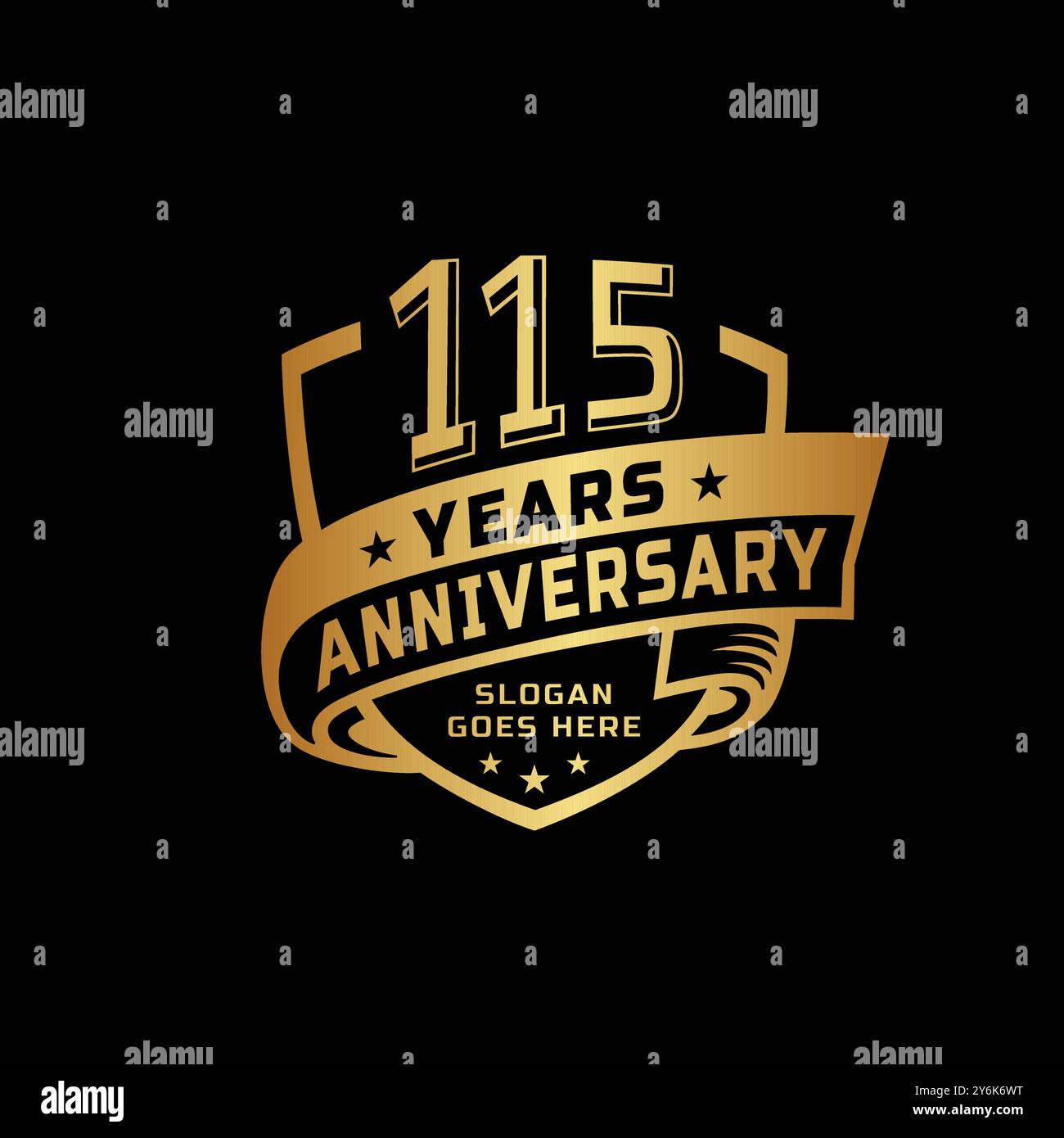 115 years anniversary celebration design template. 115th anniversary ...