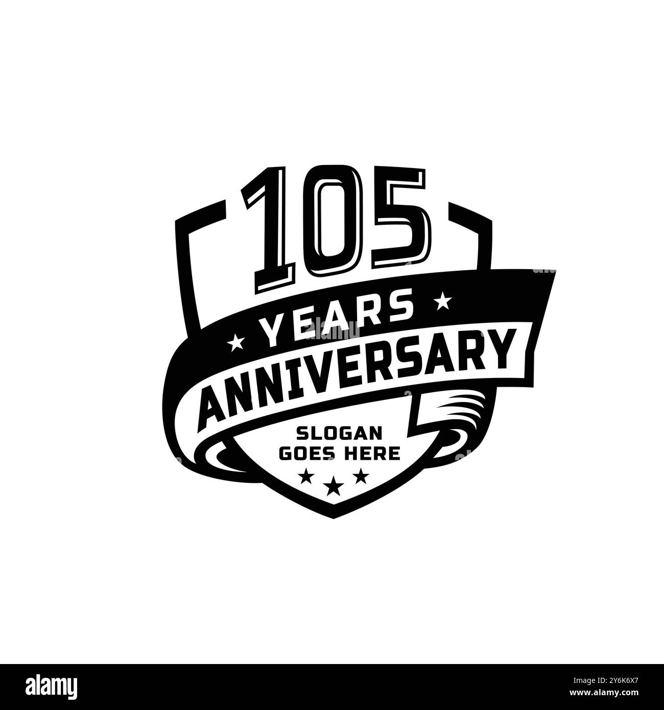 105 years anniversary celebration design template. 105th anniversary ...