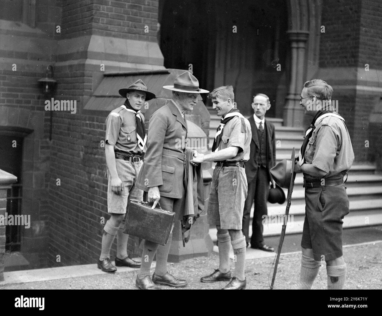 Lord Baden Powell at St Paul's School, Hammersmith where he attended a ...