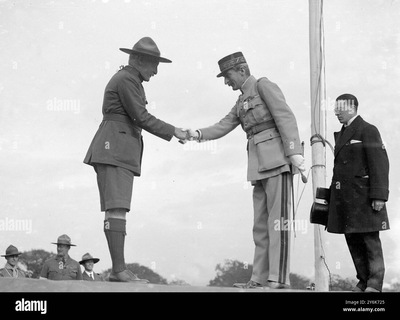 Boy Scouts Rally at the Alexandra Palace. General De La Panouse and the ...