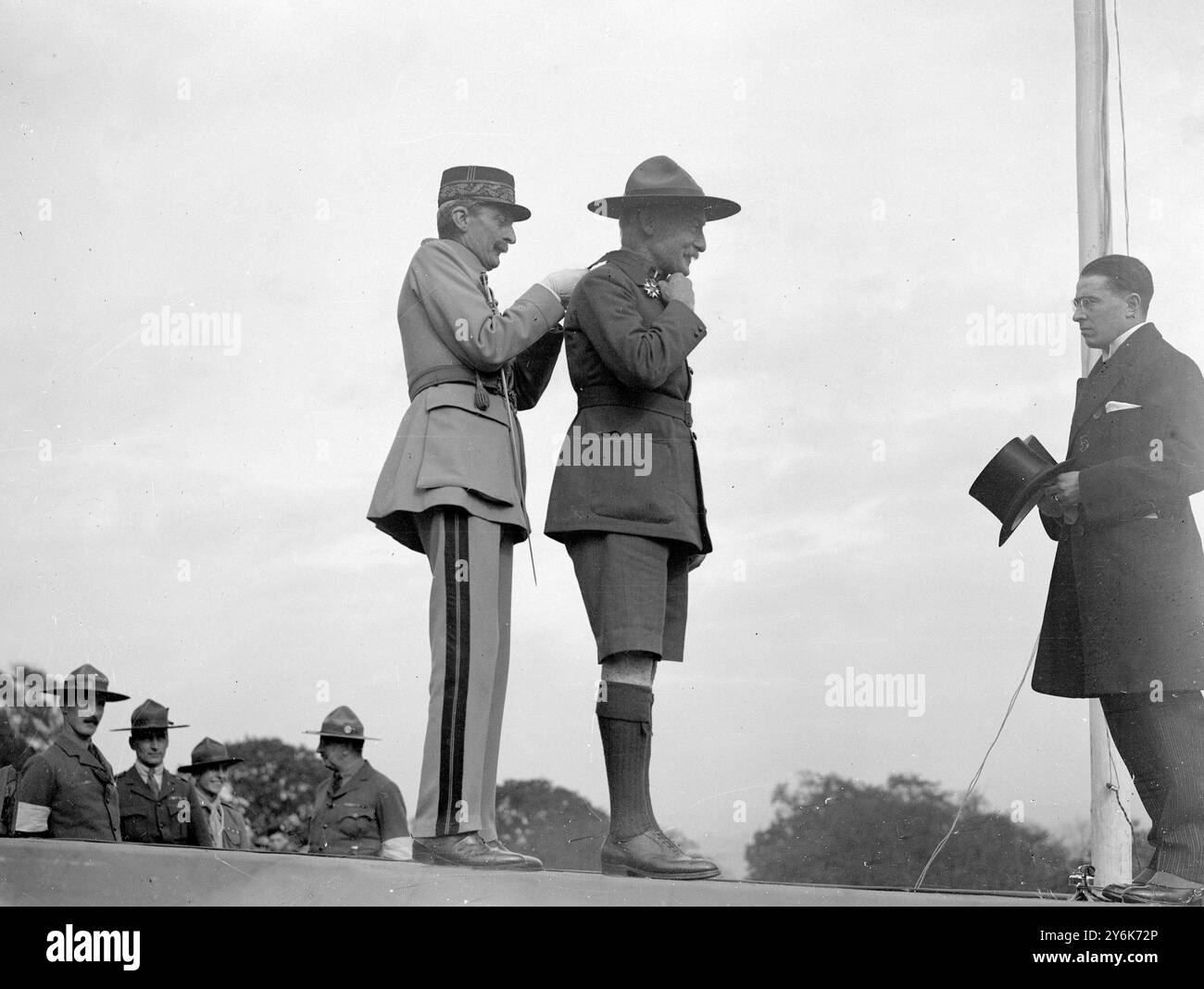 Boy Scouts Rally at the Alexandra Palace. General De La Panouse and the ...