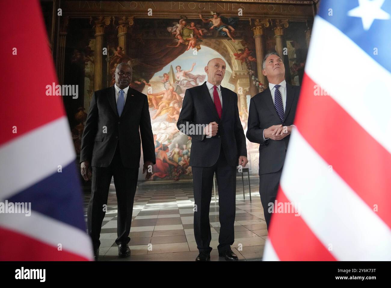 (left to right) US Secretary of Defence Lloyd Austin, Defence Secretary ...
