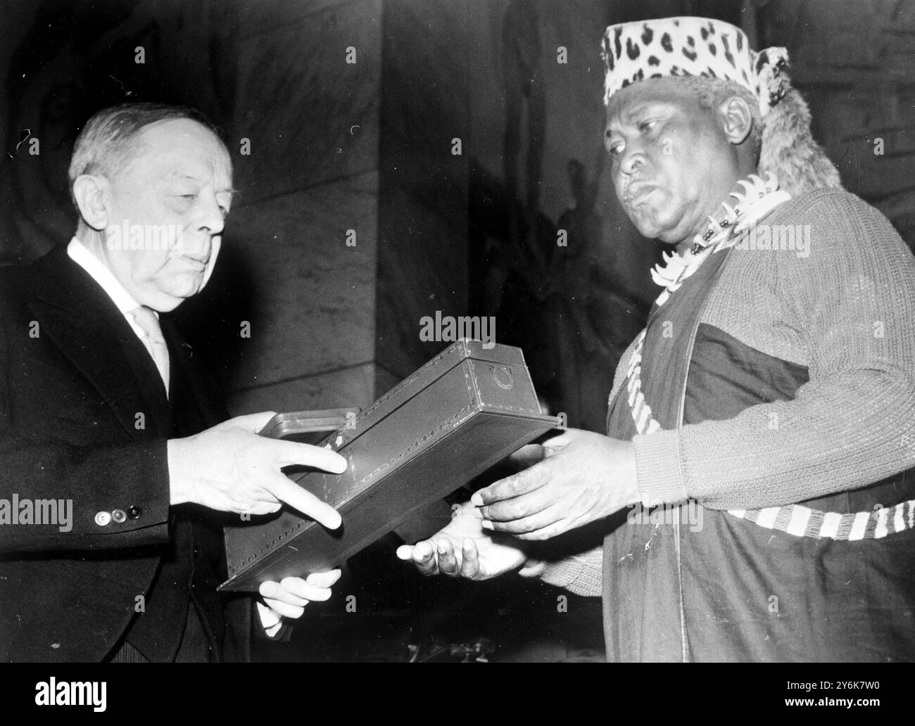 Oslo Albert John Luthuli the former Zulu Cheif recieving the Nobel ...