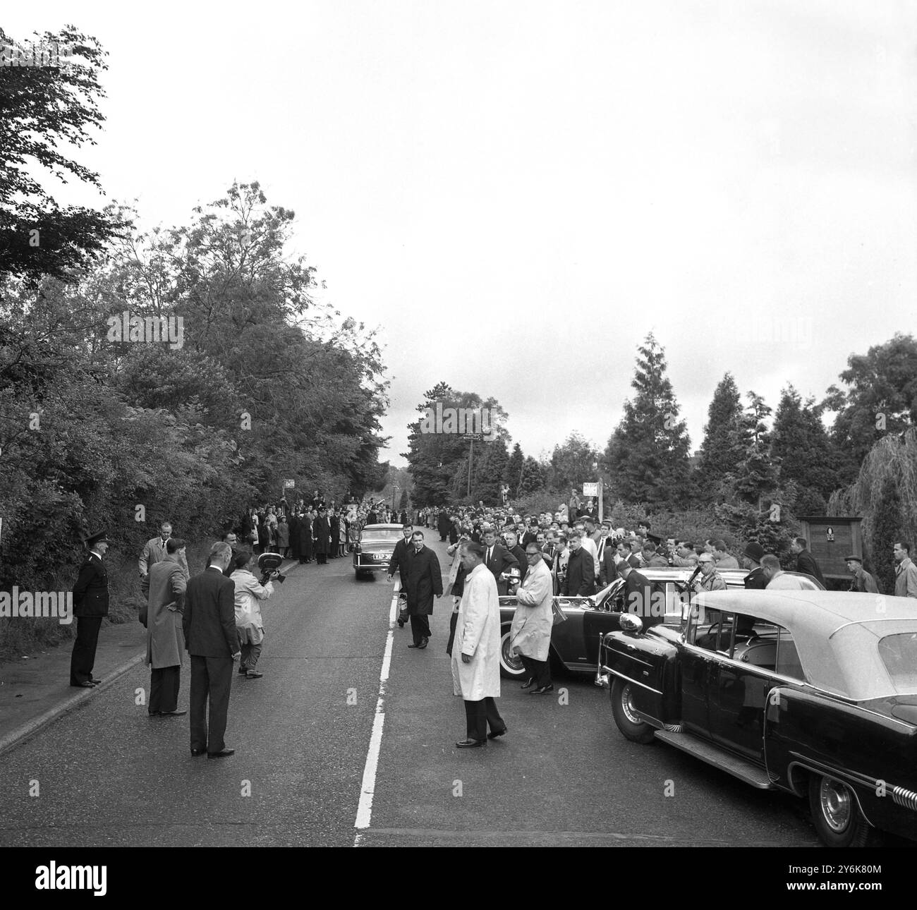 President Kennedy arriving at the Roman Catholic Church, Forest Row 30 ...