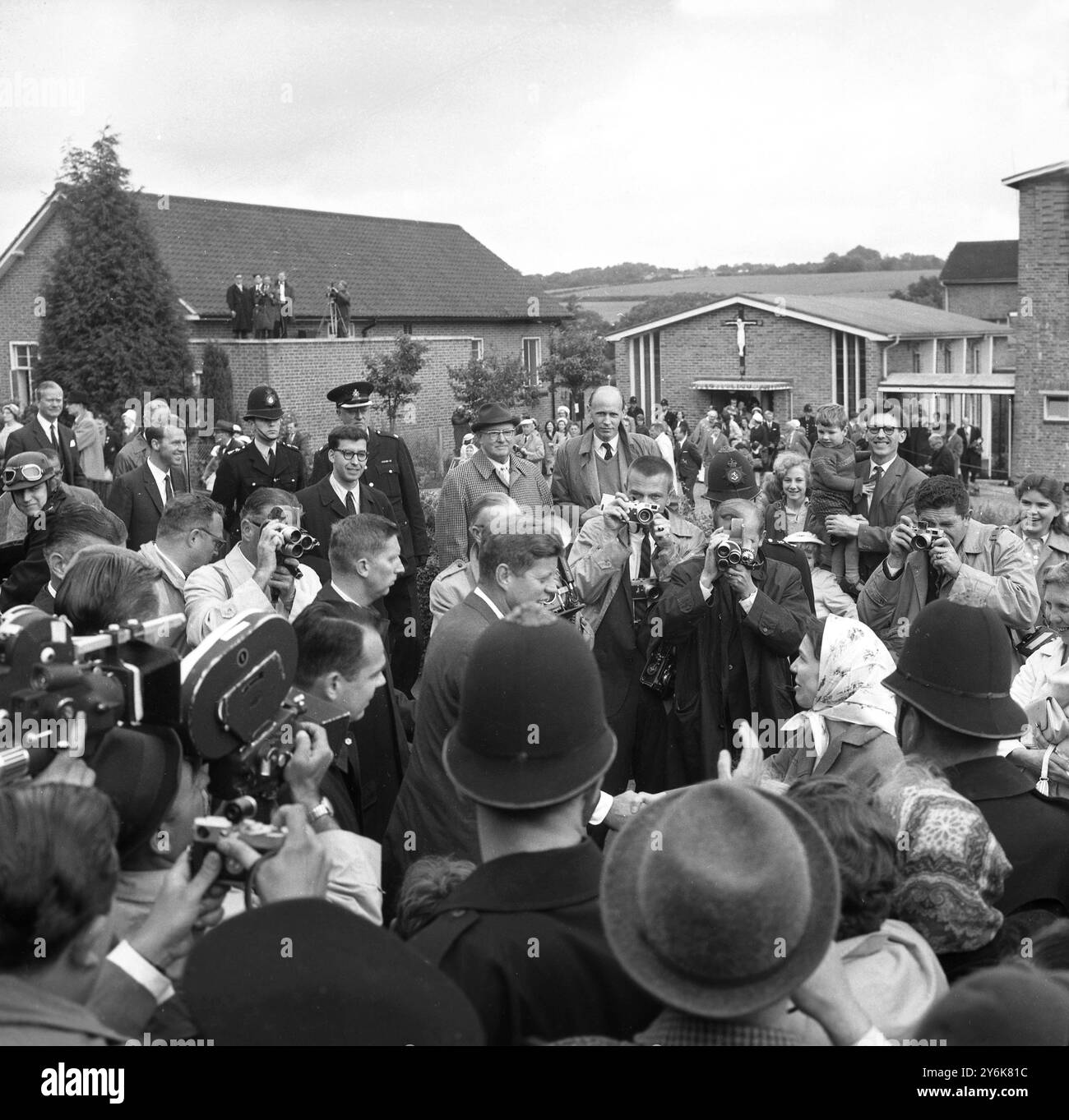 President Kennedy outside the Roman Catholic Church , Forest Row 30 ...