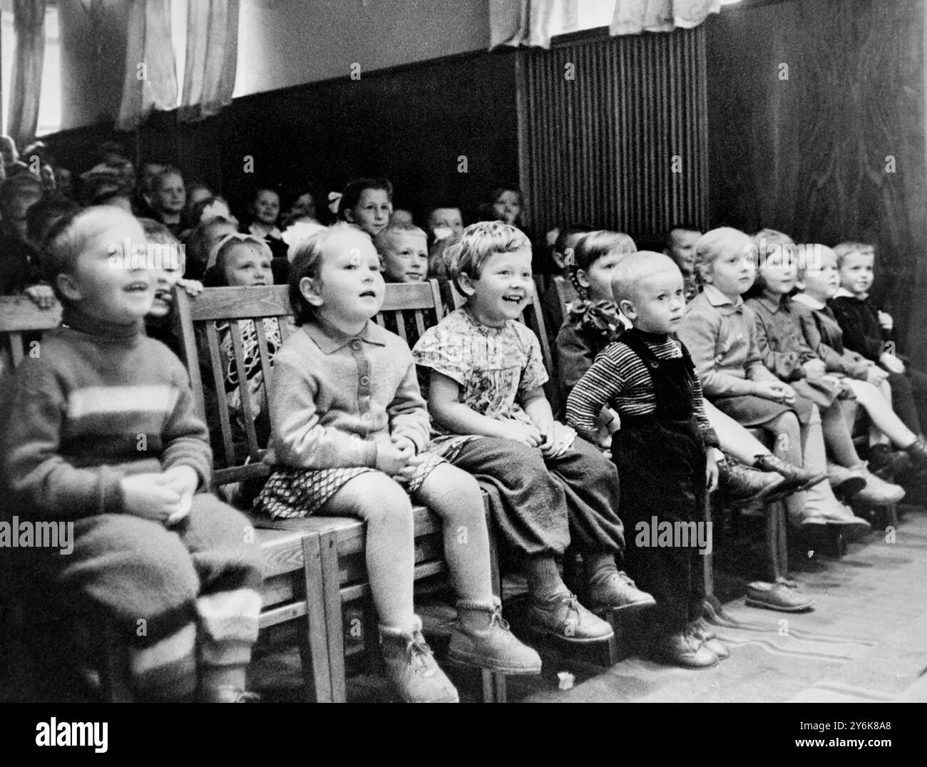 Russian children have a front row view as they watch the circus act at ...