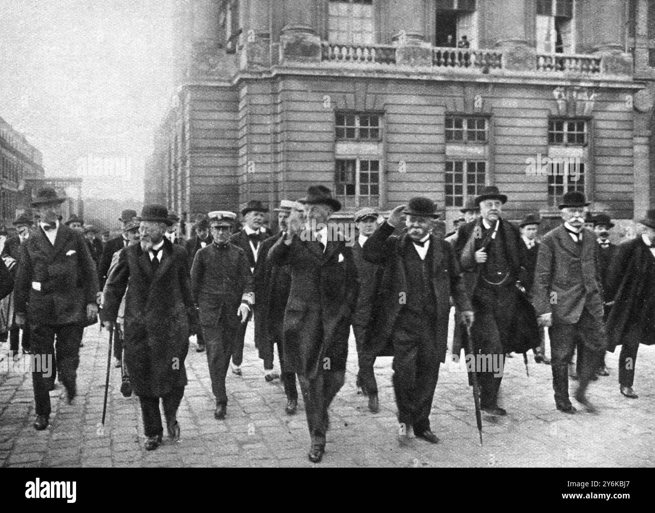 Peace Treaty , Versailles On their way to the scene of the ceremony ...