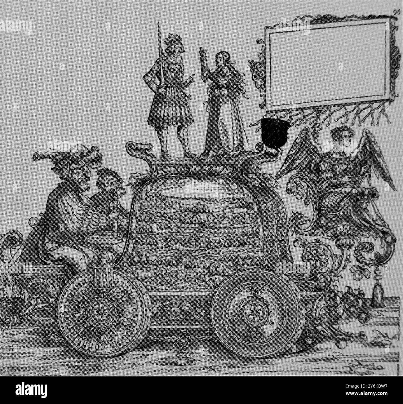 Hans Burgkmair. Triumphal chariot with Emperor Maximilian I. Plate 95 ...