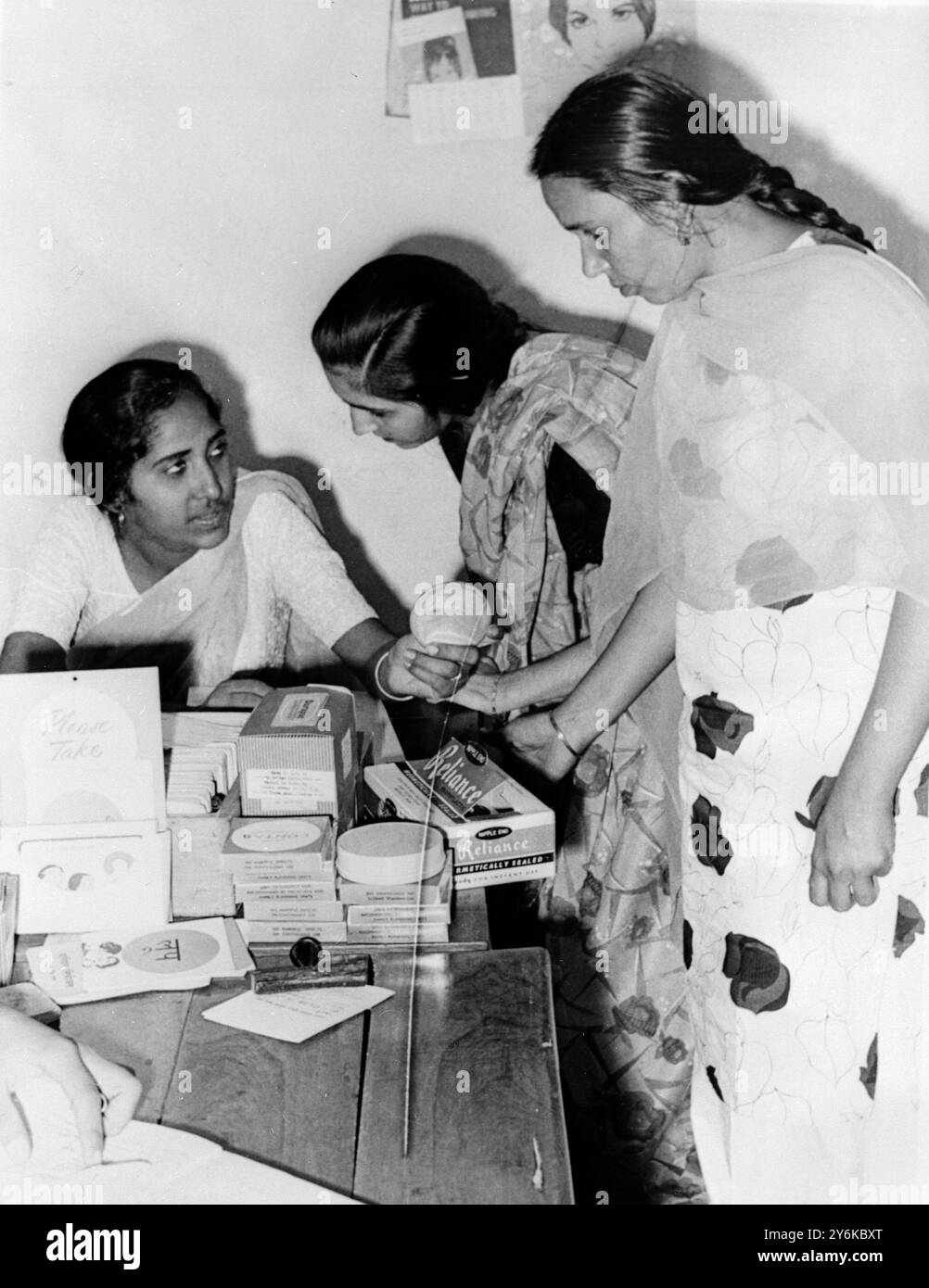 Indian, New Delhi: Indian Birth Control Campaign. A women doctor ...