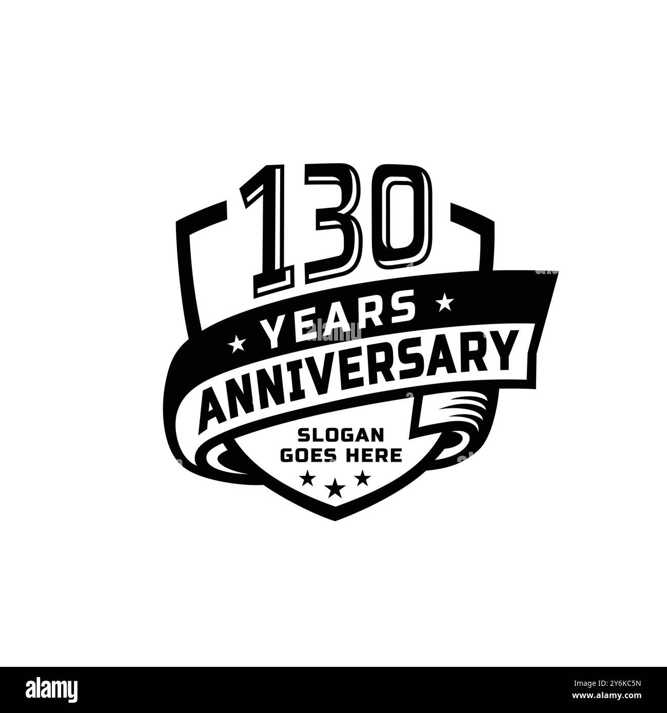 130 years anniversary celebration design template. 130th anniversary logo. Vector and ...