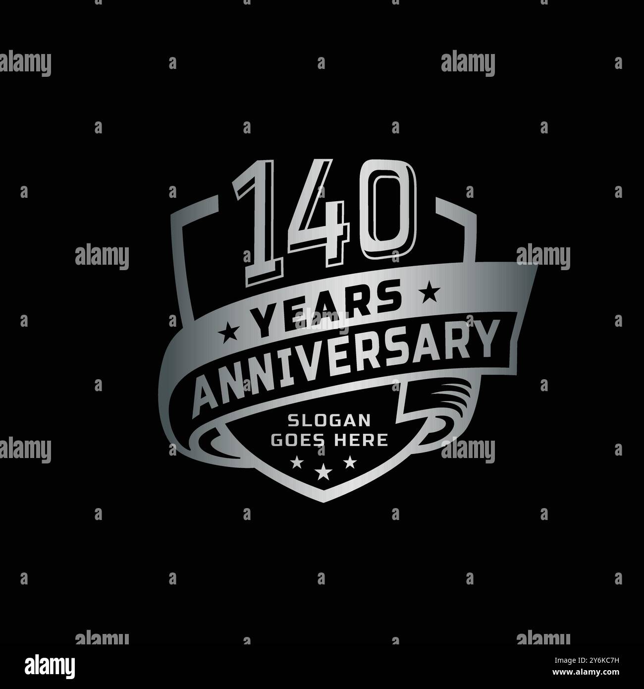 140 years anniversary celebration design template. 140th anniversary ...