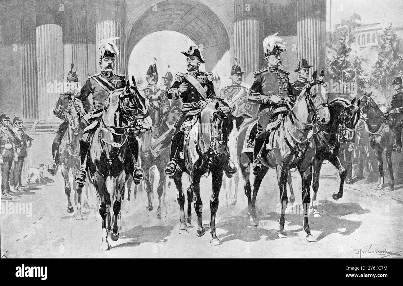 The return of the Coronation procession to Buckingham Palace: Three ...