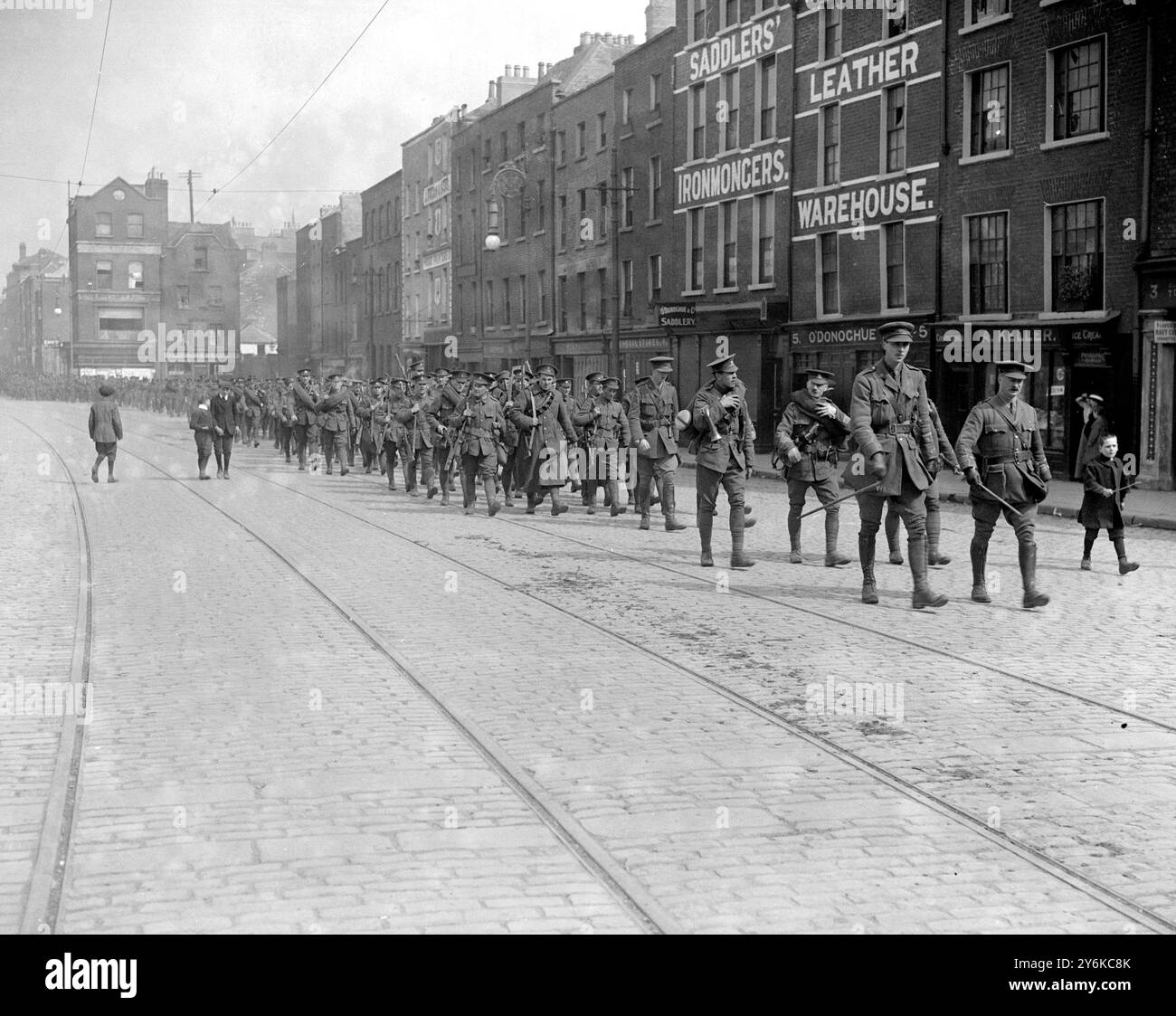 The Easter Rising ( originally captioned The Dublin Rebellion ) Troops ...
