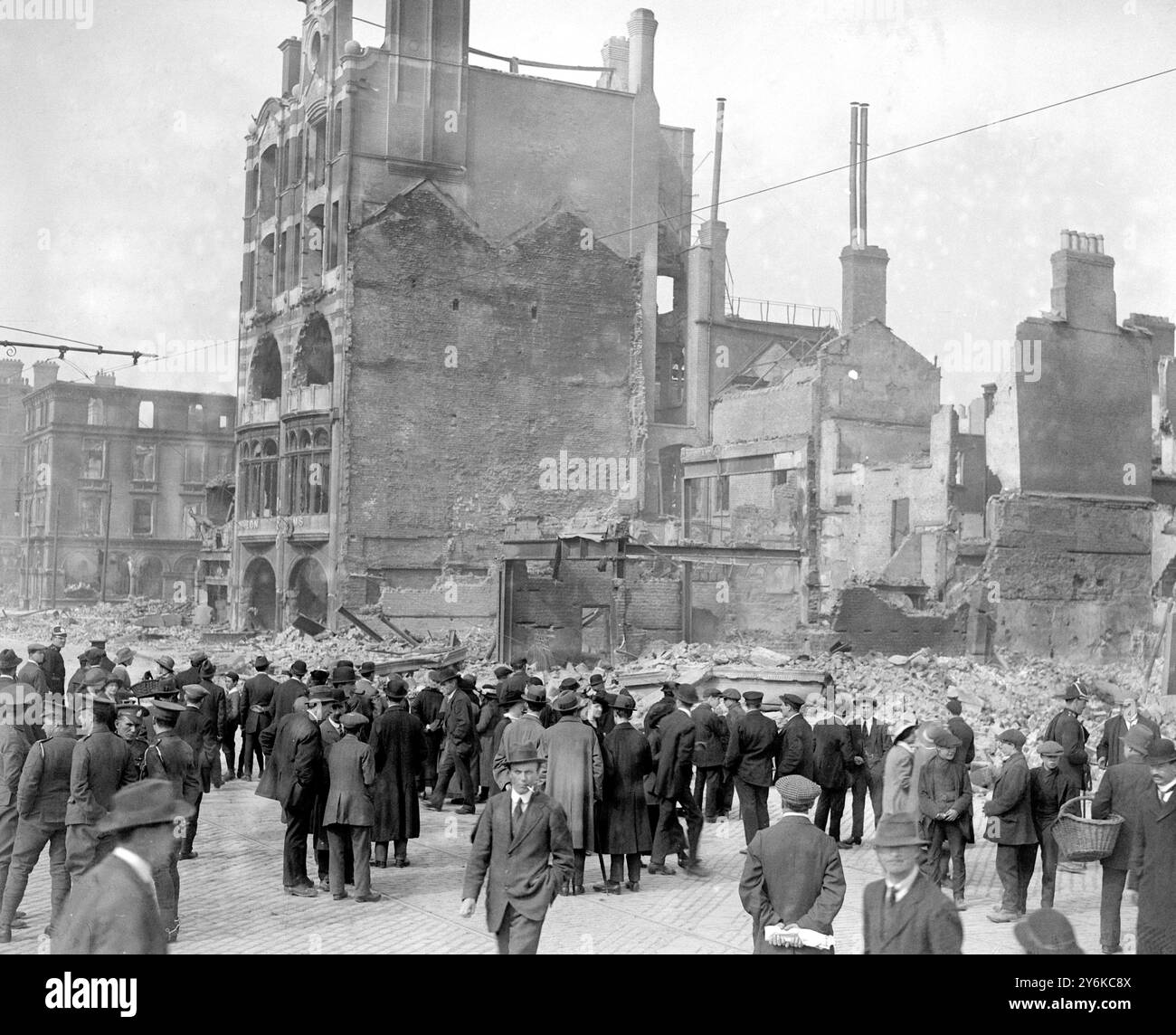 Easter Rising (originally captioned The Dublin rebellion) The ruins in ...