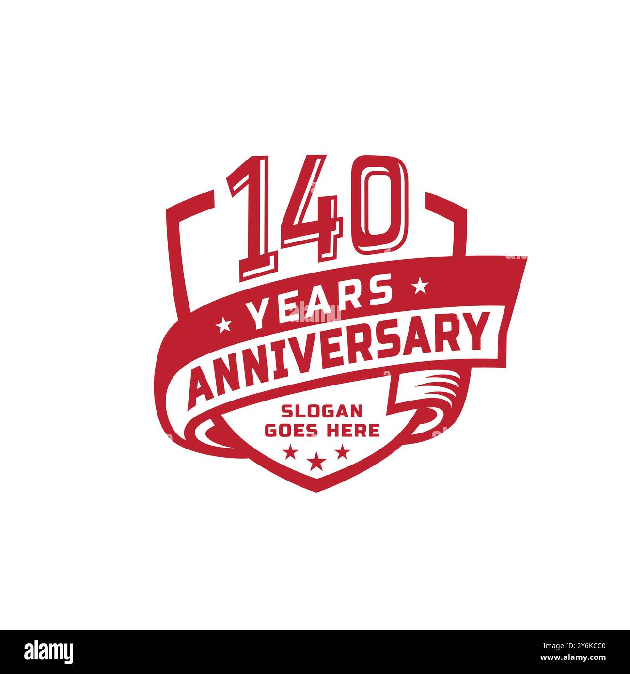 140 years anniversary celebration design template. 140th anniversary ...