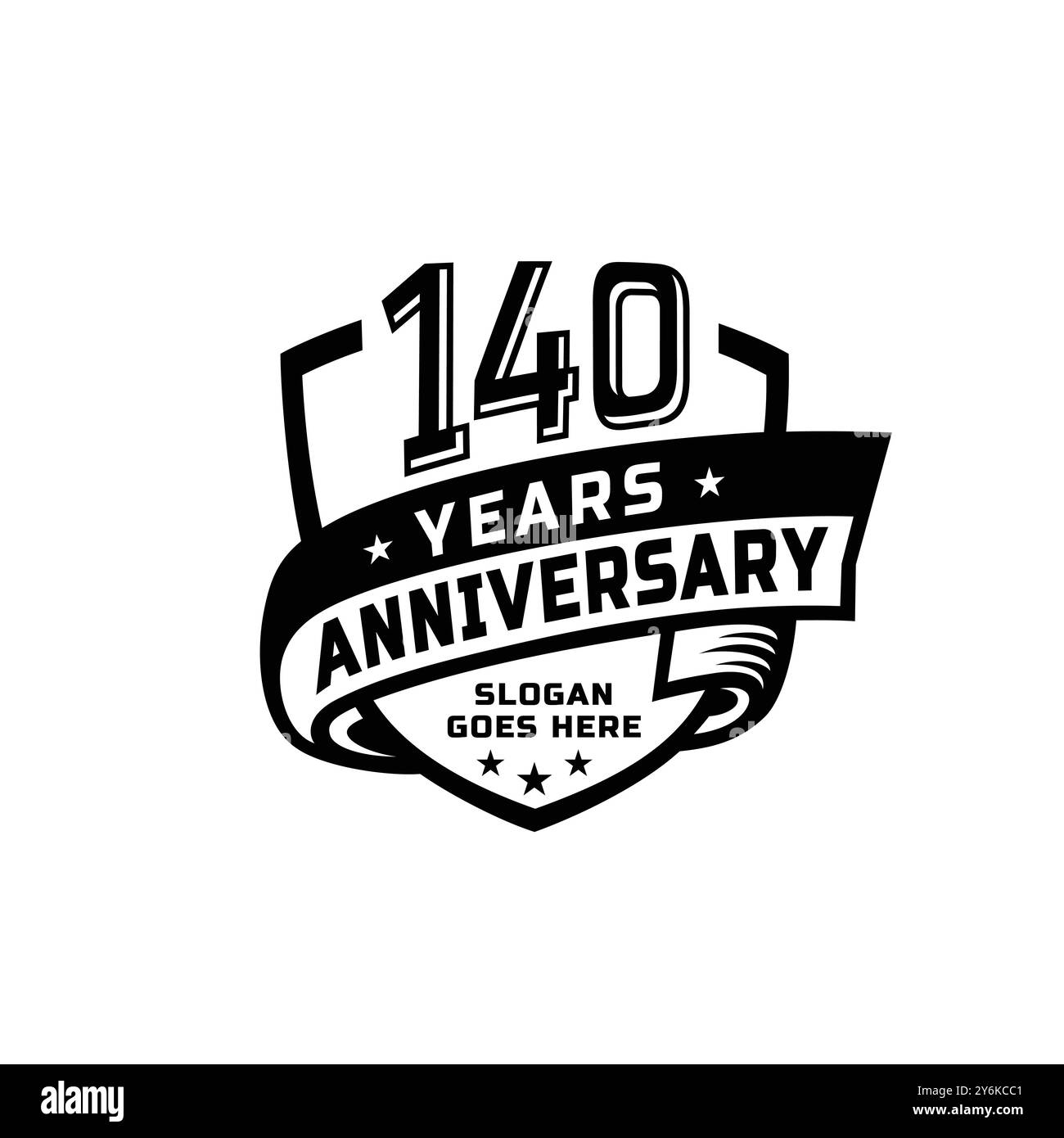 140 years anniversary celebration design template. 140th anniversary ...