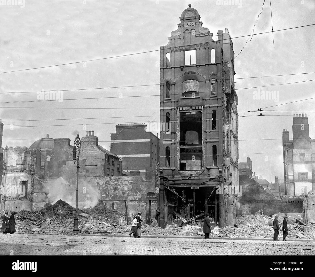 Easter Rising (originally captioned The Dublin rebellion) The ruins in ...