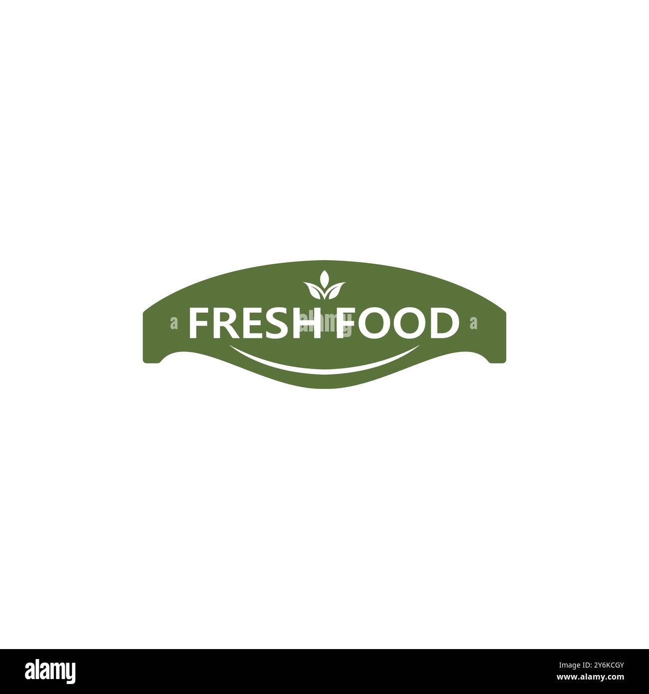 Fresh Food Product Label. Organic food logo. Sticker of healthy Stock ...