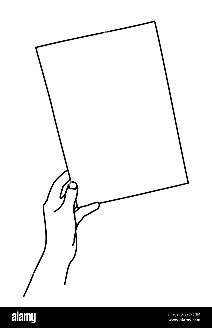 Person holding a4 paper Black and White Stock Photos & Images - Alamy