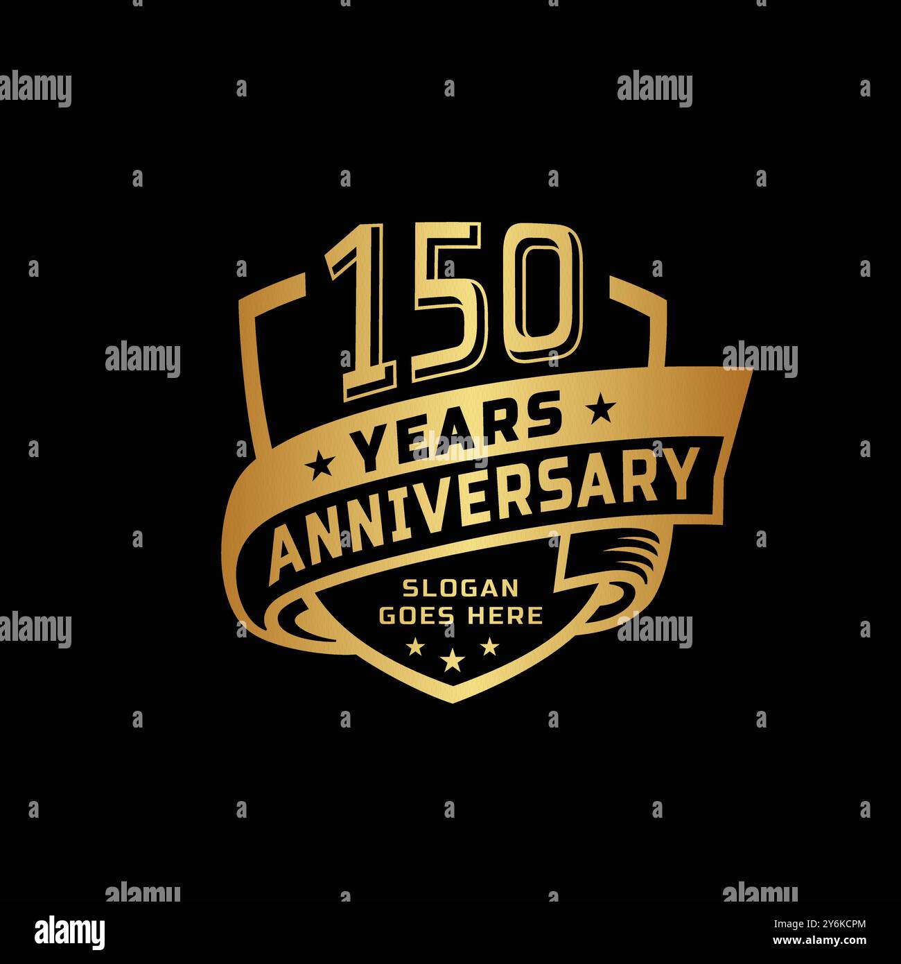 150 years anniversary celebration design template. 150th anniversary ...