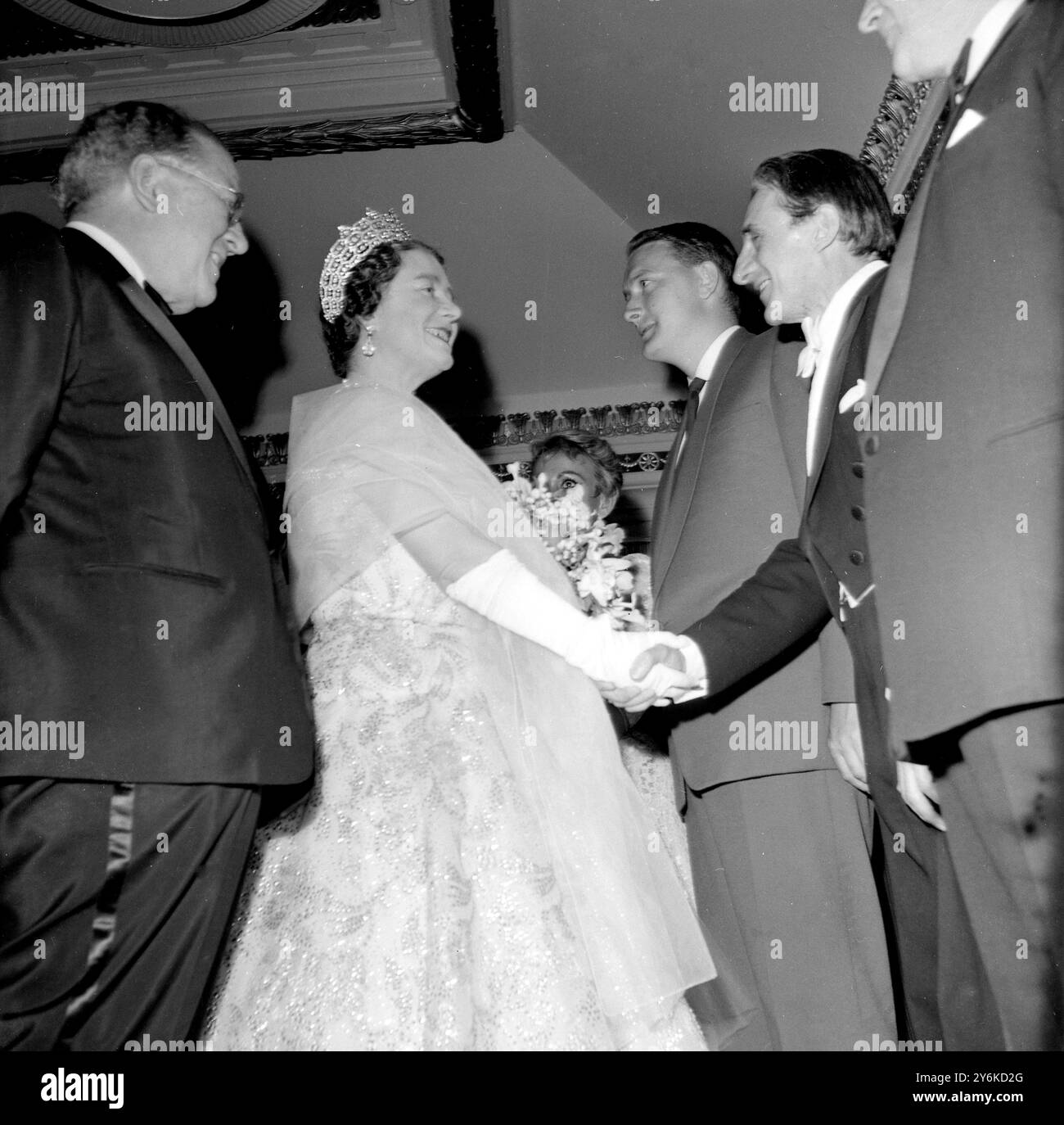 Queen Elizabeth the Queen Mother meets Halle Conductor Sir John ...