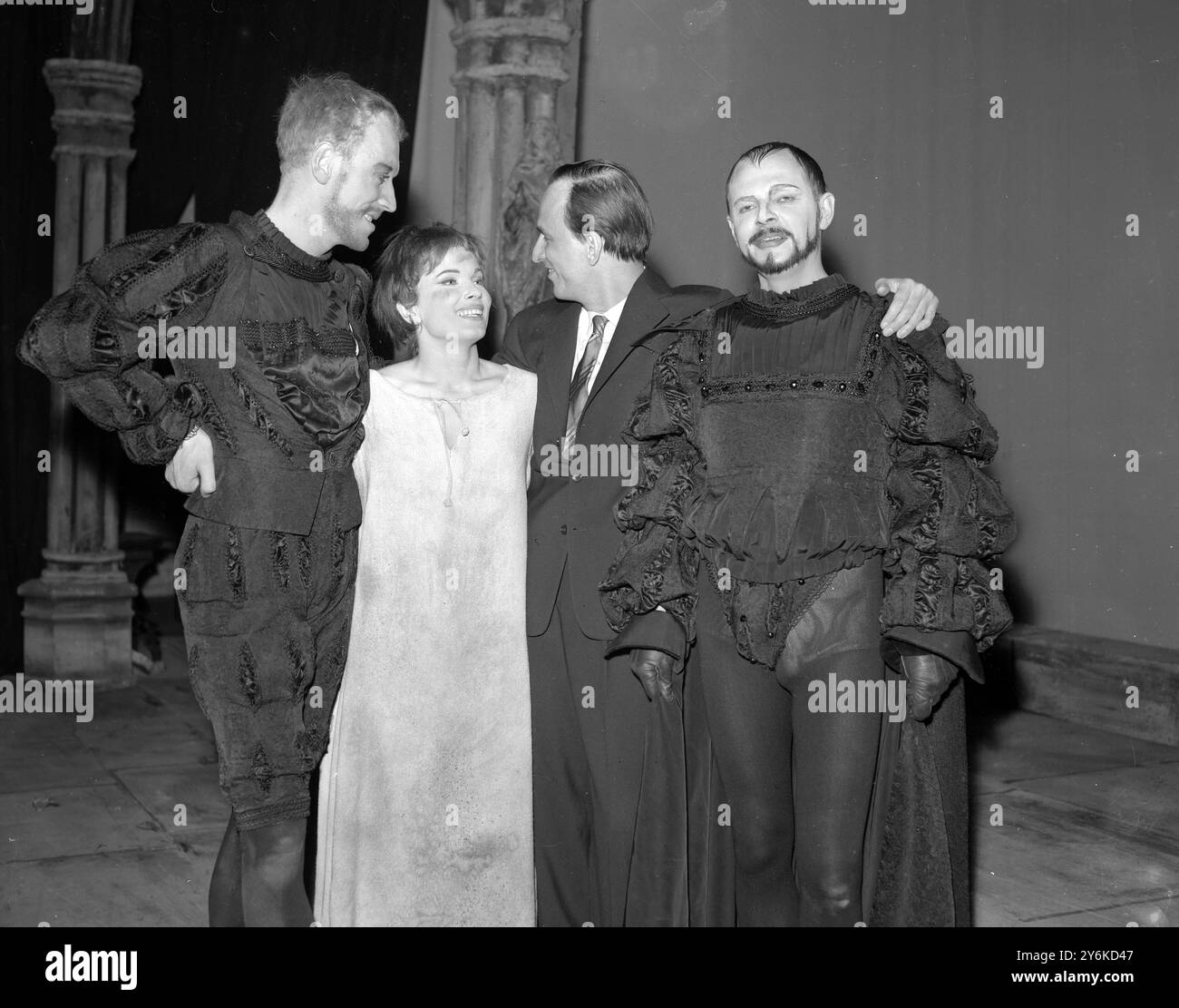Ingmar Bergman and the principals of Urfaust (left to right Max Von ...