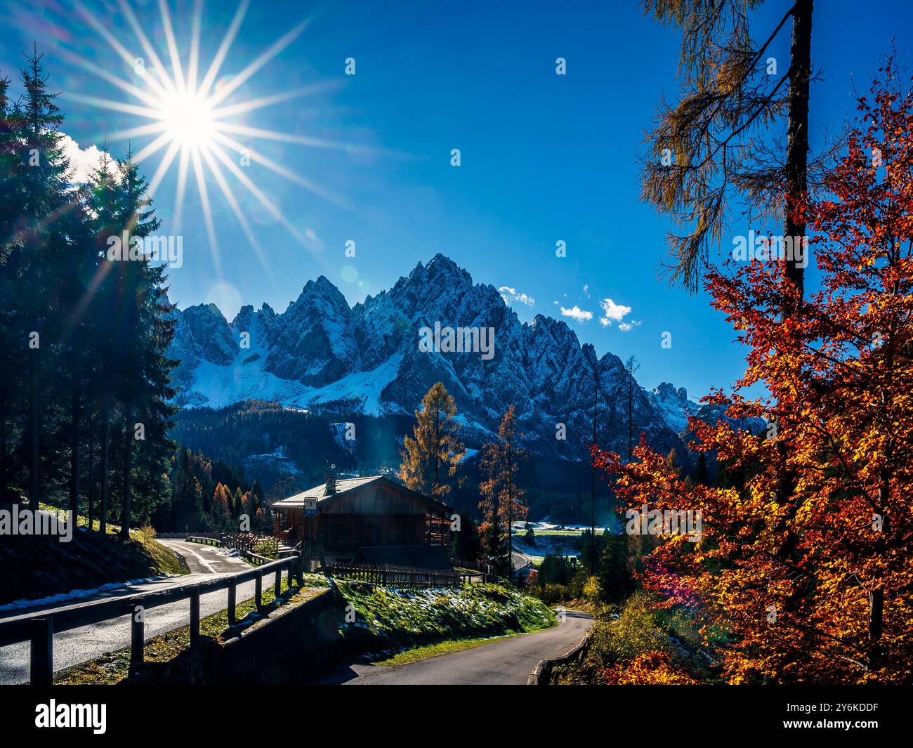 Autumn in Val Sesis. Explosion of colors in the Piave river valley ...